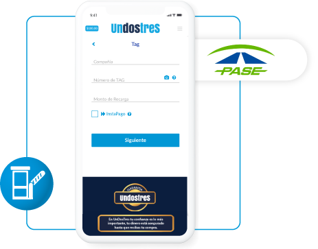 Recargar TAG Pase - UnDosTres