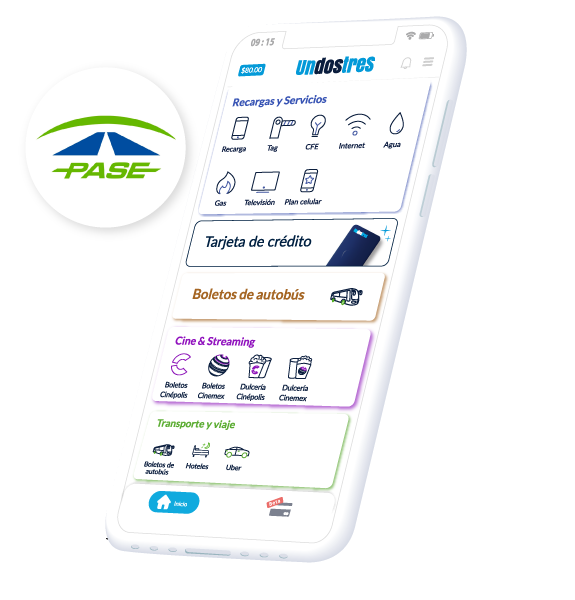 Recargar TAG Pase - UnDosTres